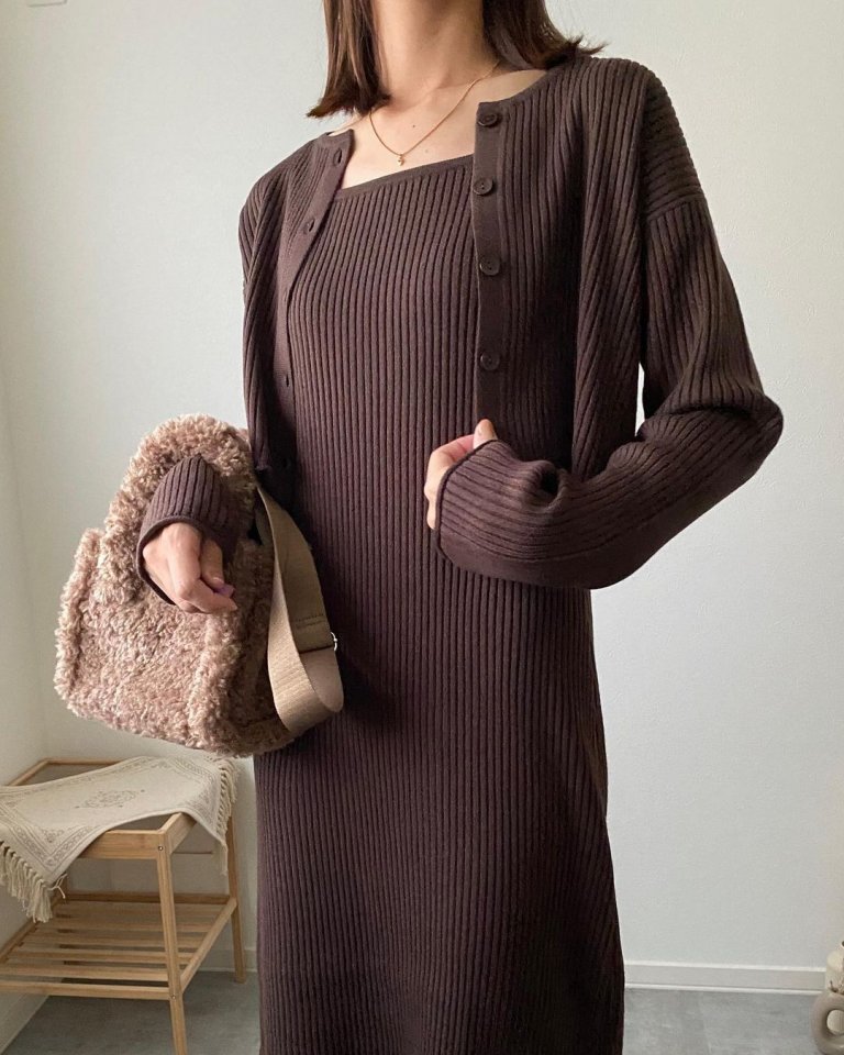 実質3way！ロングシーズン着回せる最強アイテム♡“リブニットワンピース”【GU】 - girlswalker